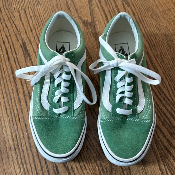 Vans | Shoes | Vans Old School Green Sneakers Mens 5 Ladies 65 | Poshmark